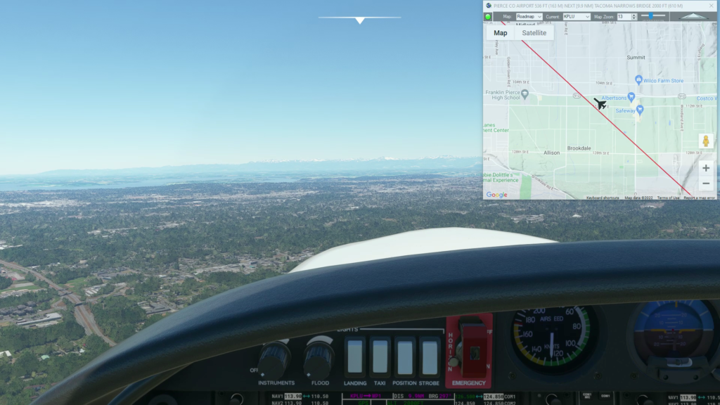 Seattle (Pierce County to Paine Field) – Flightplan